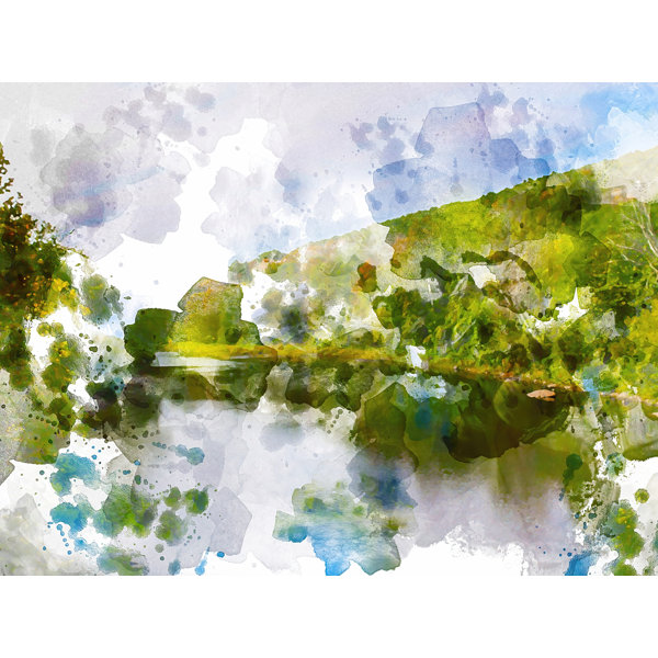 Wrought Studio Ikuko Tranquil Lake II On Canvas by Chamira Young Print | Wayfair